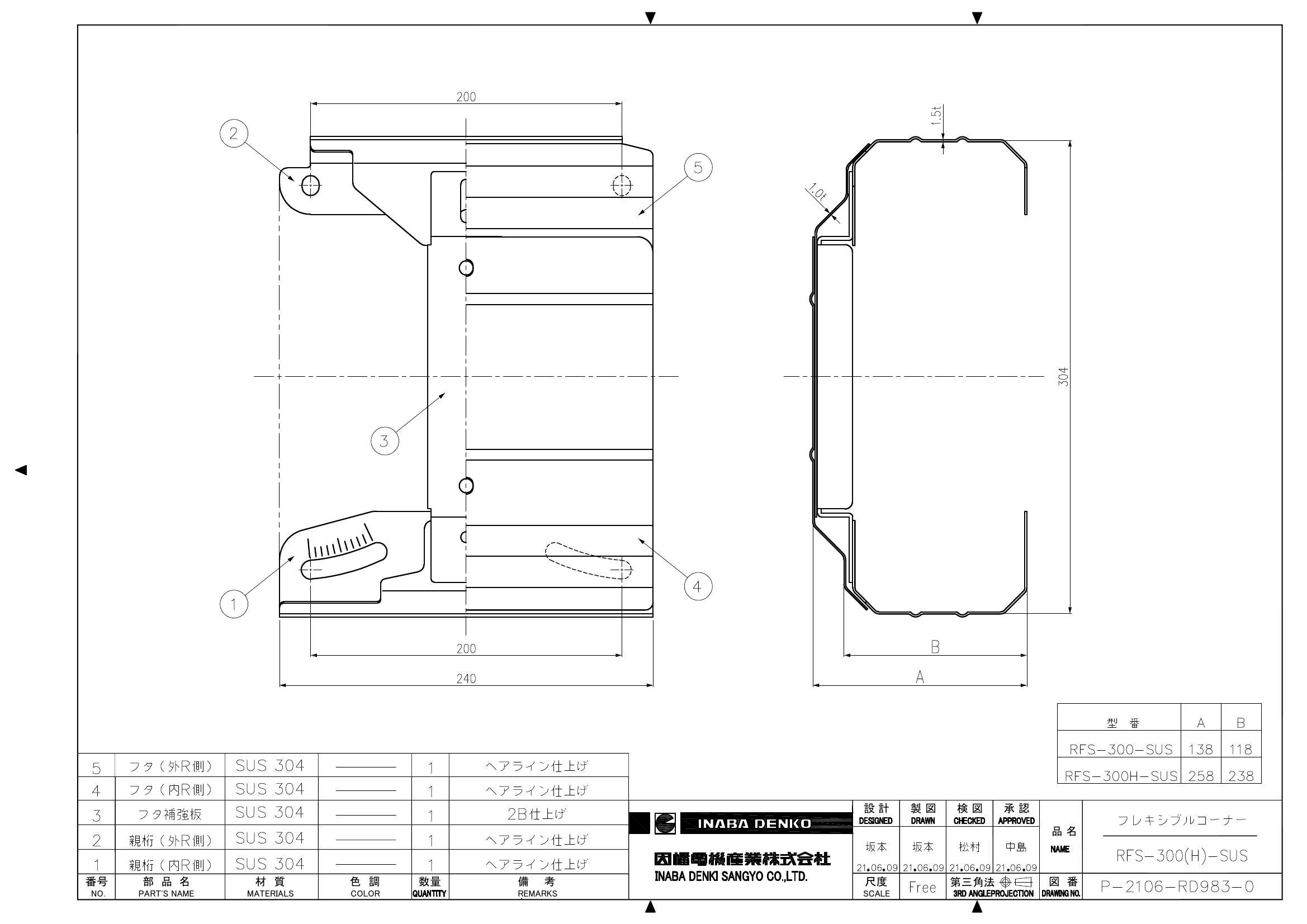 【RFS】フレキシブルコーナー | 製品情報 | 因幡電工 INABA DENKO（因幡電機産業）